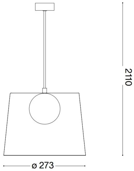 Ideal Lux - LED Lustr na lanku FADE 1xG9/3W/230V pr. 27,3 cm zlatá/kouřová