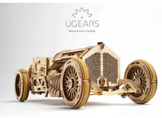 Ugears - 3D dřevěné mechanické puzzle U9 Auto Grand Prix