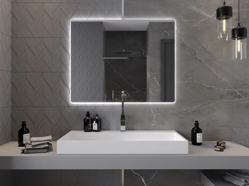 Mexen Sun podsvícené koupelnové zrcadlo 100 x 80 cm, LED 6000K, proti mlžení - 9807-100-080-611-00