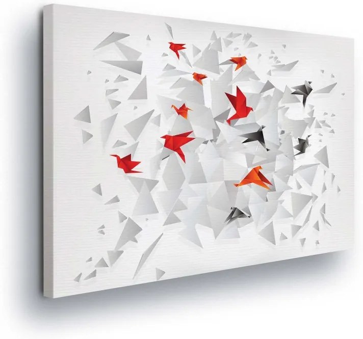 GLIX Obraz na plátně - Trojúhelníkový Vír na Bílém Podkladu III 100x75 cm