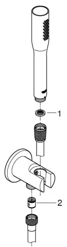 GROHE 26404000 - Ruční sprcha STICK s hadicí a držákem lesklý chrom