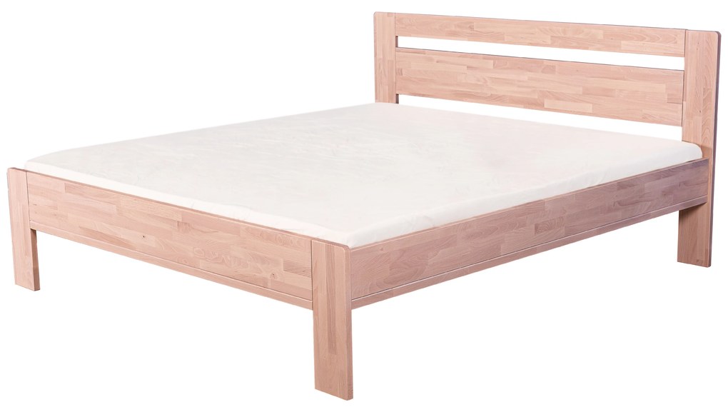 Masivní postel ANGELIKA - Solwo Design Materiál: Buk cink, Barevne provedení: Olejování přírodní 101/201, Specifikace: 220x200