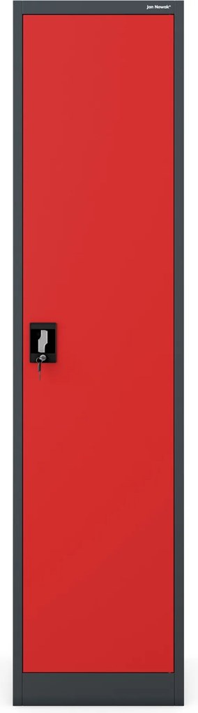 Kartotéková skříň na spisy se zámkem antracitově červená, 450x1850x400 mm: ALEX