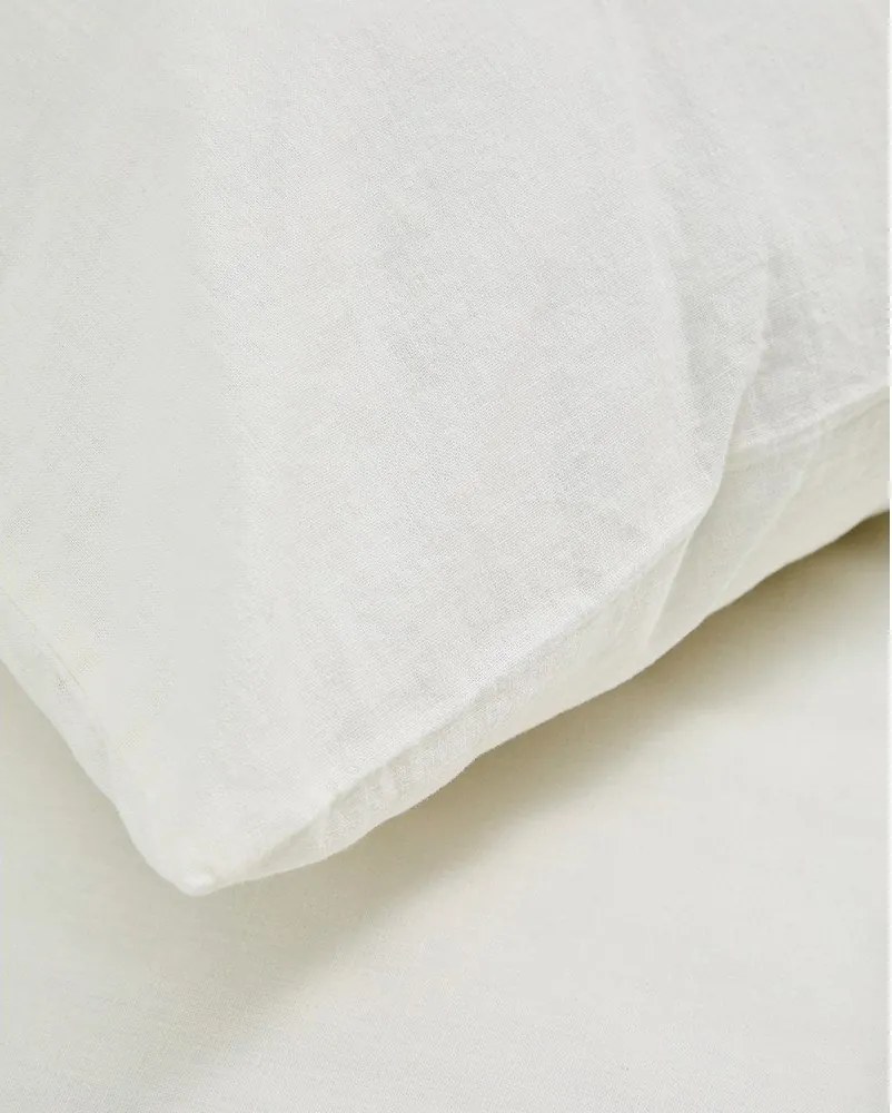 Slonovinové 3dílné povlečení na dvoulůžko/prodloužené 240x260 cm Simmel – Kave Home
