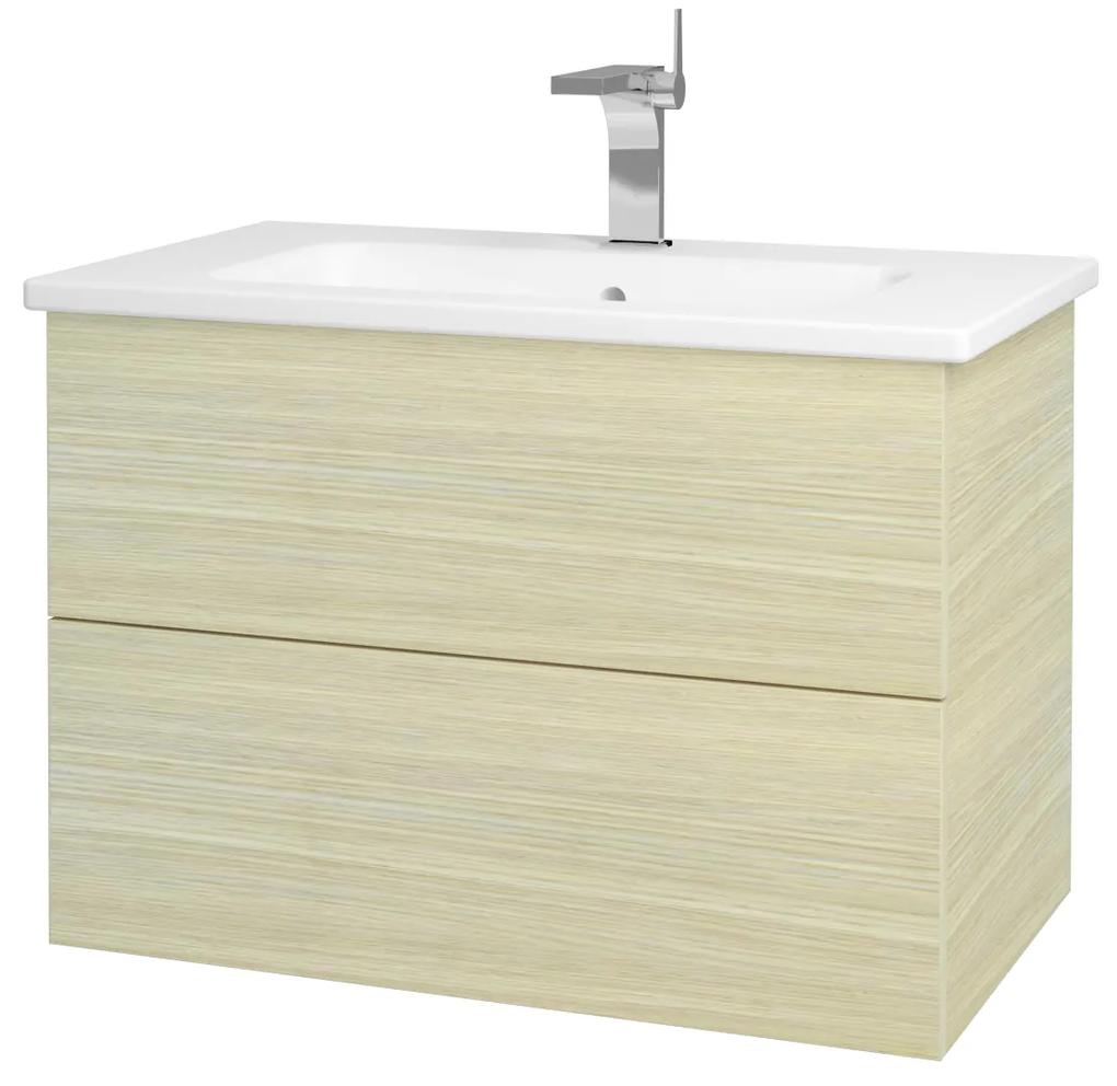 Dřevojas Koupelnová skříň VARIANTE SZZ2 80 (umyvadlo Euphoria) Varianta: N01 Bílá lesk / D05 Oregon