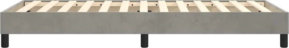Rám postele s boxspringem světle šedá 90 x 190 cm samet 3120742