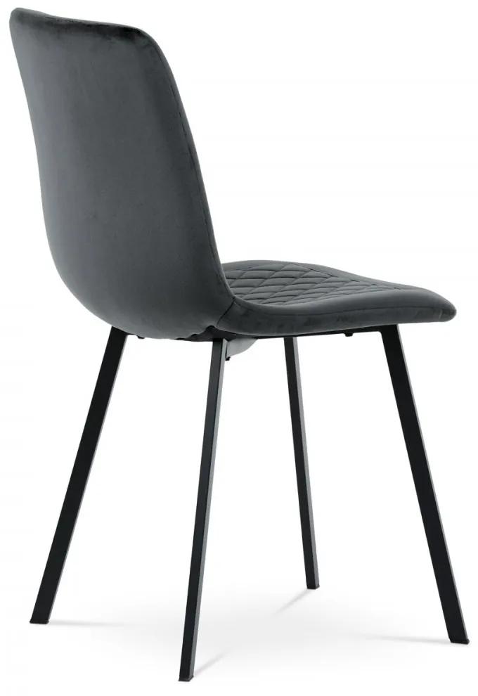 Jídelní židle NOVET — látka, kov, více barev Cappuccino