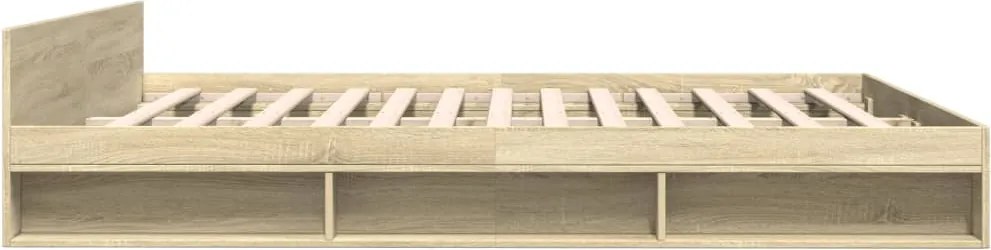 Rám postele se zásuvkami dub sonoma 200x200 cm kompozitní dřevo 3280722