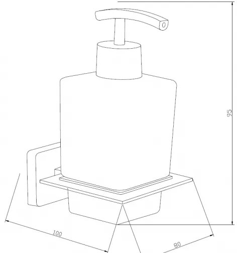 Mexen příslušenství, ARNO dávkovač mýdla, zlatá, 70207388-50