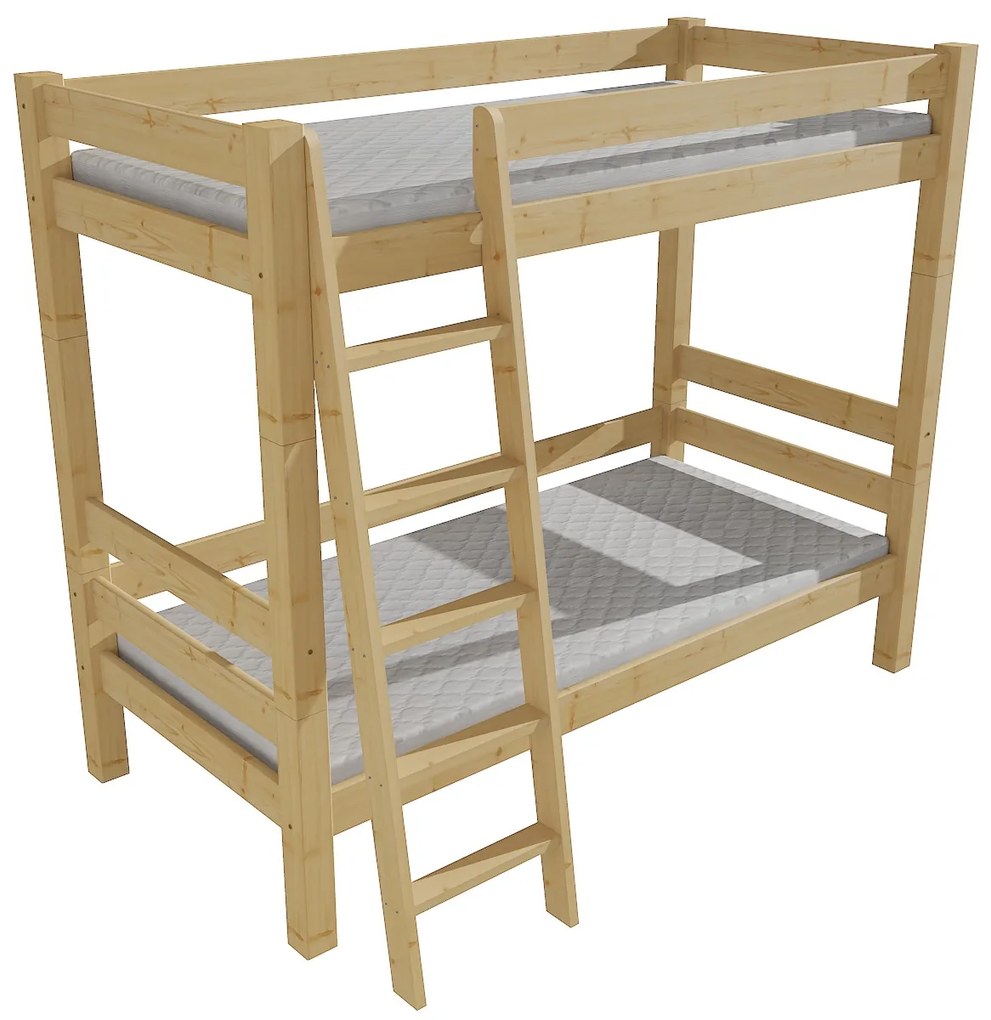 Vomaks Patrová postel 8X8 03A Rozměr: 80 x 180 cm, Barva: surové dřevo