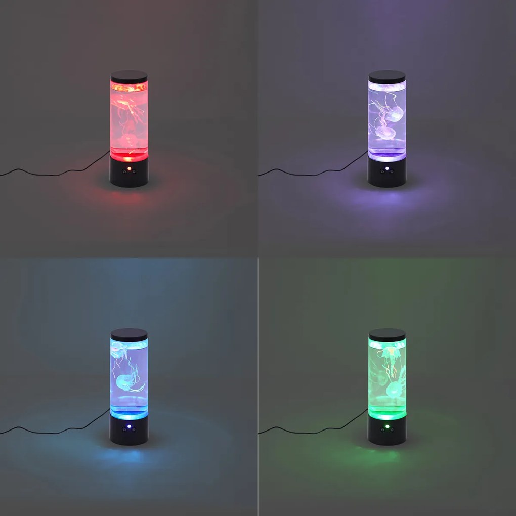 Bublinková trubice černá 30 cm vč. LED RGB - Dweller