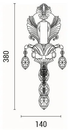 Nástěnné svítidlo KRISTALLO 1xE14/15W/230V