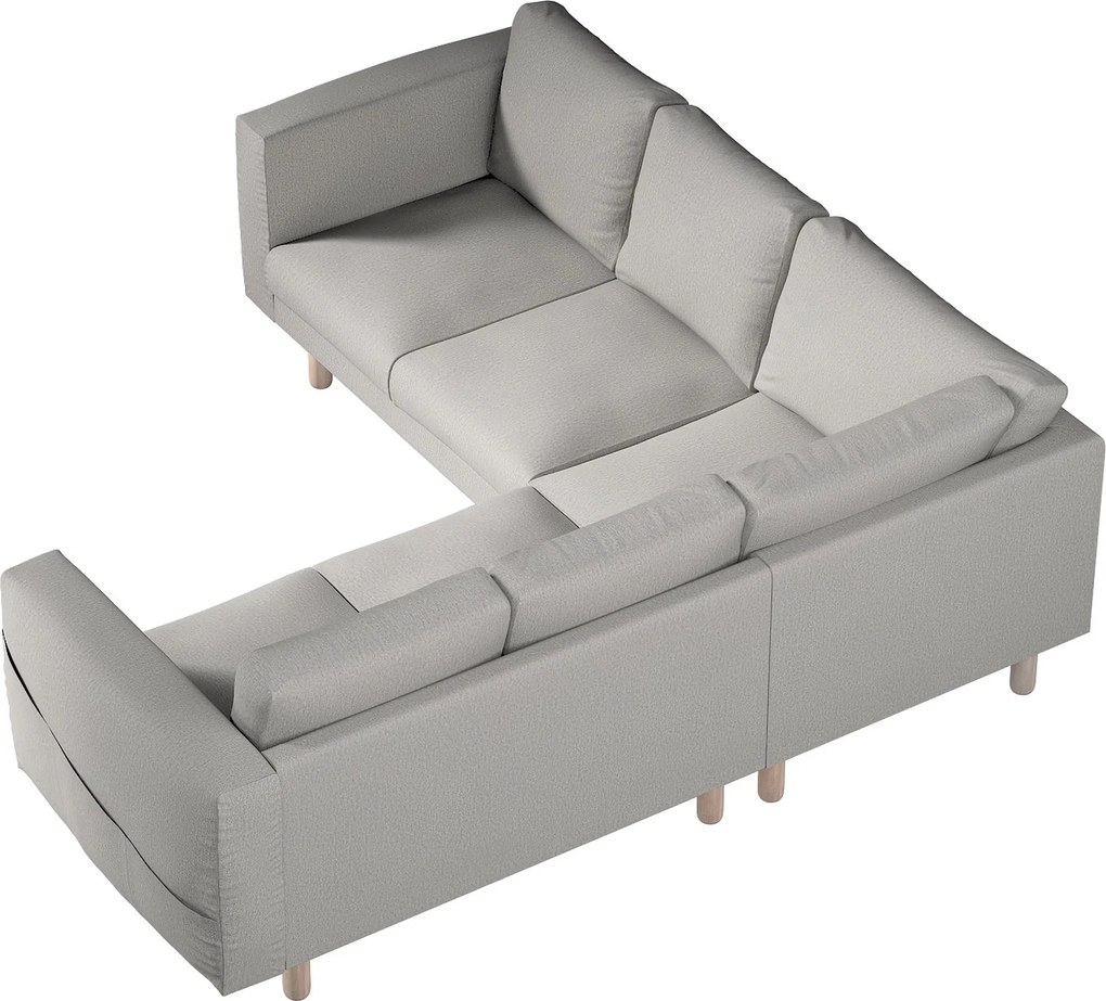 Potah na pohovku IKEA Norsborg rohová 4-místná barva šedá látka pletený vzor