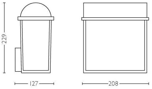 Philips 17235/30/PN - Venkovní nástěnné svítidlo HARVEST 2xE27/42W/230V IP44