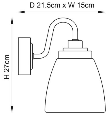 Endon 77088-Koupelnové nástěnné svítidlo ASHBURY 1xE14/4W/230V IP44 lesklý chrom