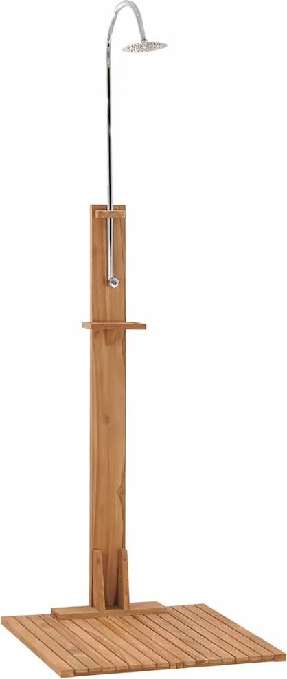 Zahradní sprcha 75 x 75 x 210 cm masivní teakové dřevo 312276