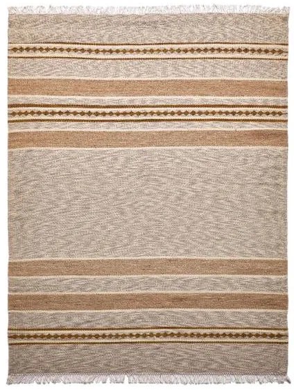 Diamond Carpets India, Ručně vázaný kusový koberec Wild West DESP HL62 Natural Brown, 80x150, hnědá, chodba / předsíň