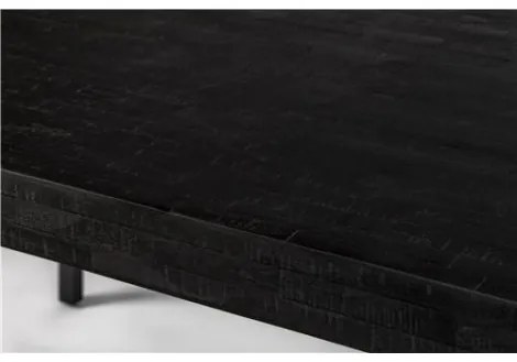 Jídelní stůl SURI 220 x 100 cm, černé dřevo White Label Living 2100125