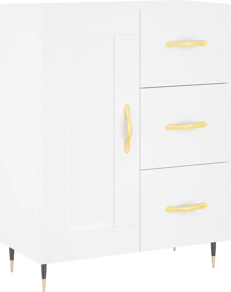 Skříň highboard bílá 69,5 x 34 x 180 cm kompozitní dřevo 3195995