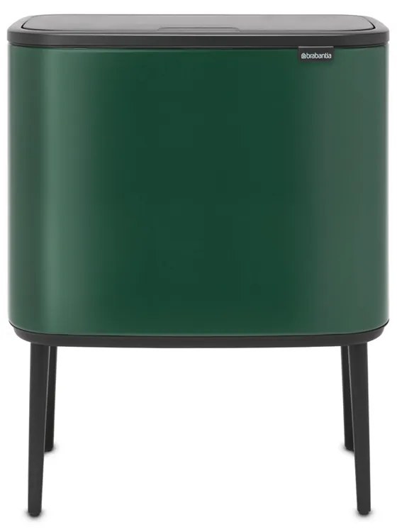 Brabantia BO TOUCH BIN Dotykový odpadkový koš 11+23 l - tmavě zelená