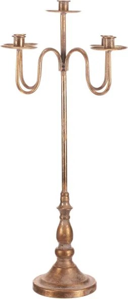 Kovový svícen 71 cm zlatý FUP558