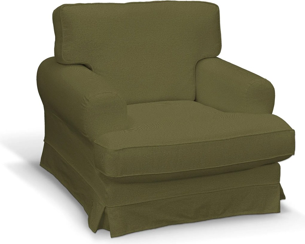 Potah na křeslo IKEA Ekeskog barva zelená látka pletený vzor