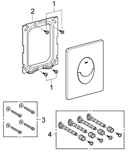 GROHE 38505SH0 - Ovládací tlačítko SKATE AIR 156 × 197 mm bílá
