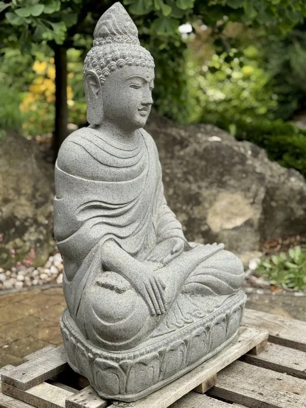 Socha Buddha tesaná, 60 a 80 cm, mudra osvícení 60 cm