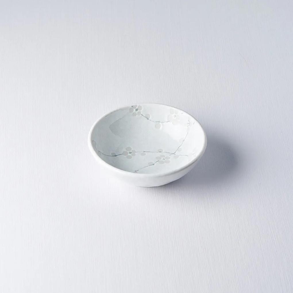 MADE IN JAPAN Malá kulatá mělká miska White Blossom 13 cm 13,5 × 4,5 cm