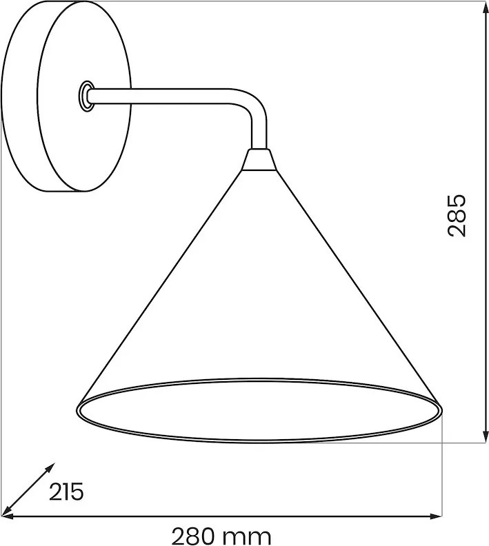 Nástěnné svítidlo Capital, 1x zlaté kovové stínítko, (fi 21cm), g