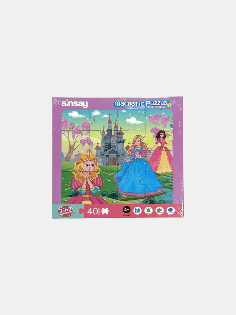 Sinsay - Magnetické puzzle s motivem princezen 40 kusů - vícebarevná