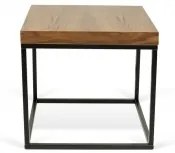 Tone Hone Konferenční stolek Rafel 50 x 50 cm (Ořech (dýha), Černá (lesk))