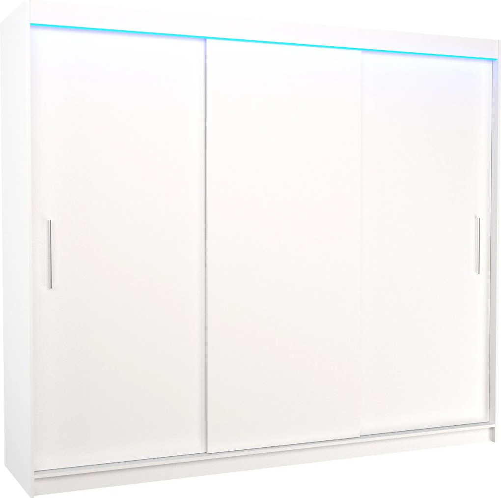 ADRK Furniture Posuvná skříň s LED osvětlením ANTOS 250 SW-ANT-W-250+L-V368