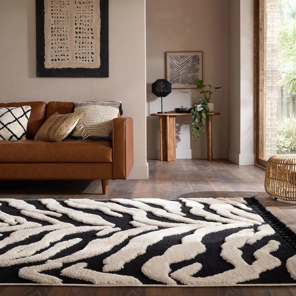 Černobílý koberec 160x230 cm Esra Zebra – Flair Rugs