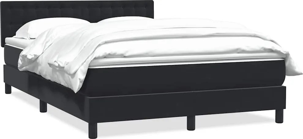 Box spring postel s matrací černá 160x210 cm samet 3316601