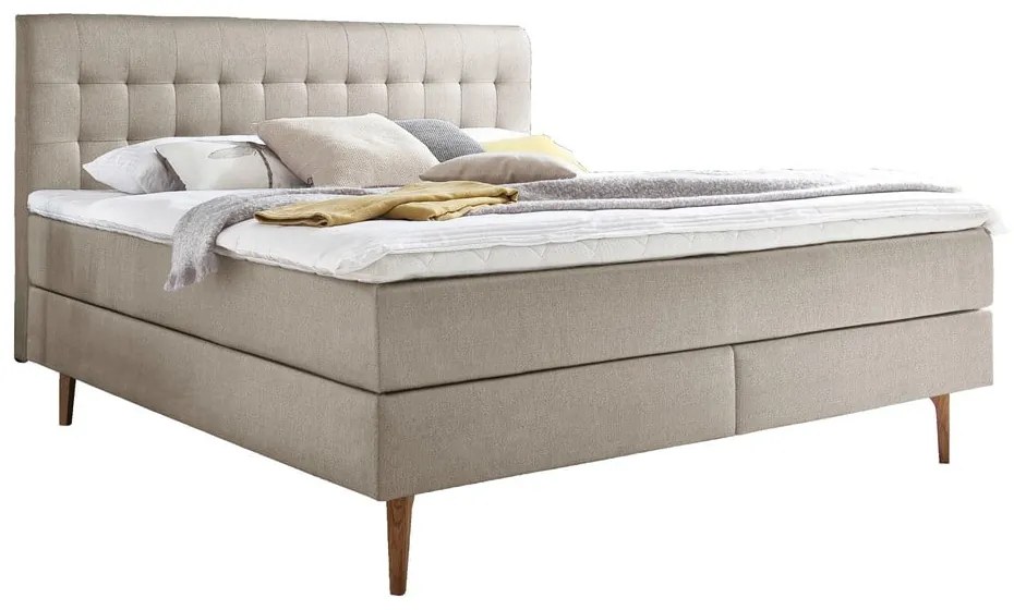 Béžová boxspring postel 180x200 cm Massello – Meise Möbel