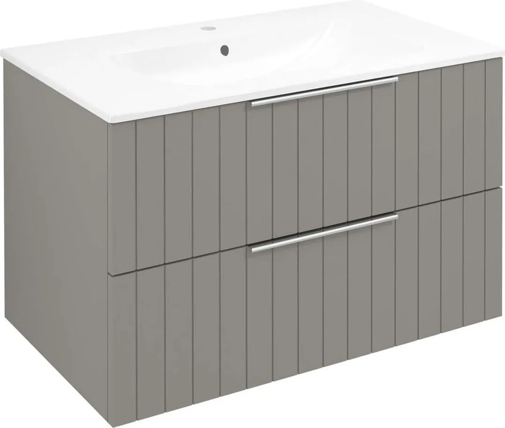 Sapho Cirasa - Umyvadlová skříňka Strip 80x52x46 cm, 2x zásuvka, agila CR801-4343S
