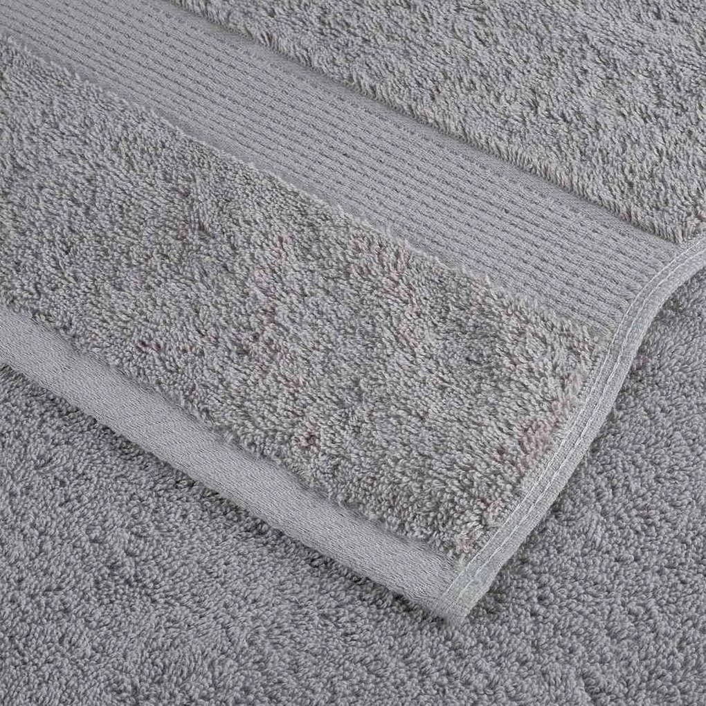 Prémiové ručníky SOLUND 10 ks šedé 100x200 cm 600 g/m² 137319