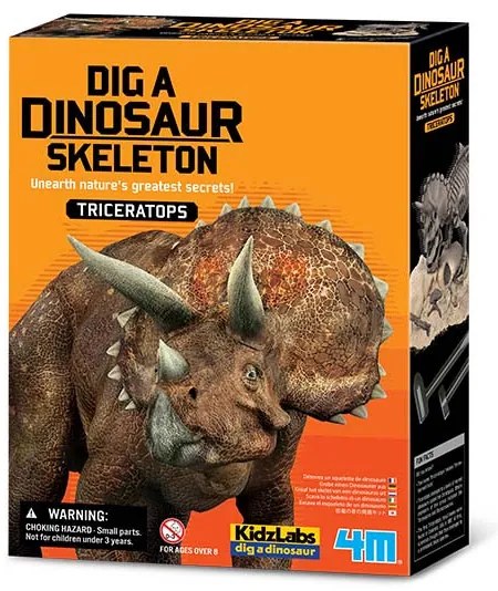 Vykopávka Triceratopse se skládací kostrou