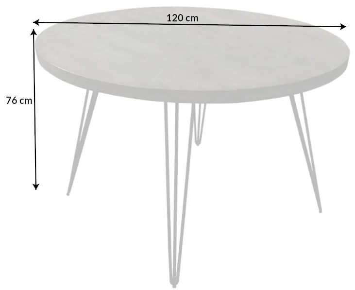 Jídelní stůl FILEMON Dekorhome 120x120x77 cm