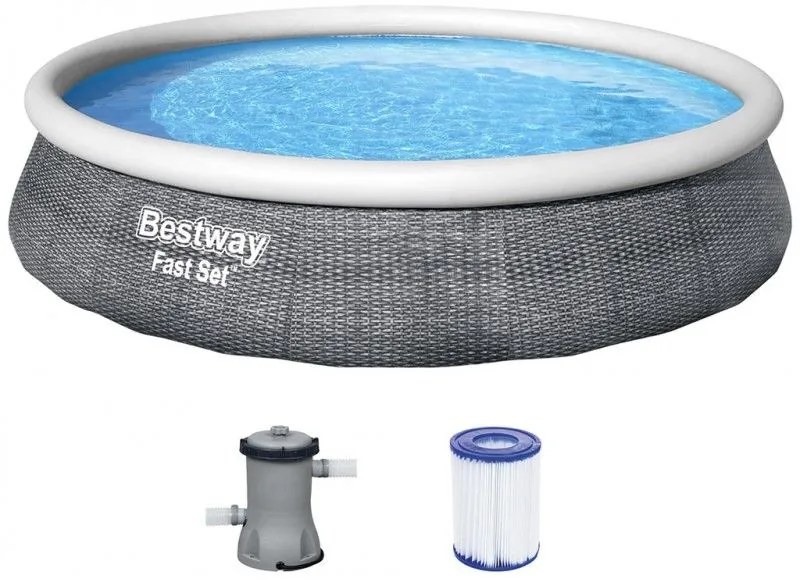 Bestway 57376 Fast Set™ Rattan 3.96m x 84cm s kartušovou filtrací