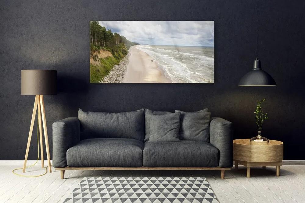 akrylový obraz Pláž Moře Strom Příroda 120x60 cm