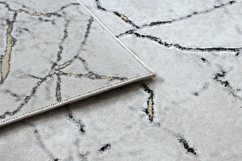 Dywany Łuszczów, Kusový koberec Gloss 529A 53 3D mramor ivory/beige, 160x220, béžová, kancelář