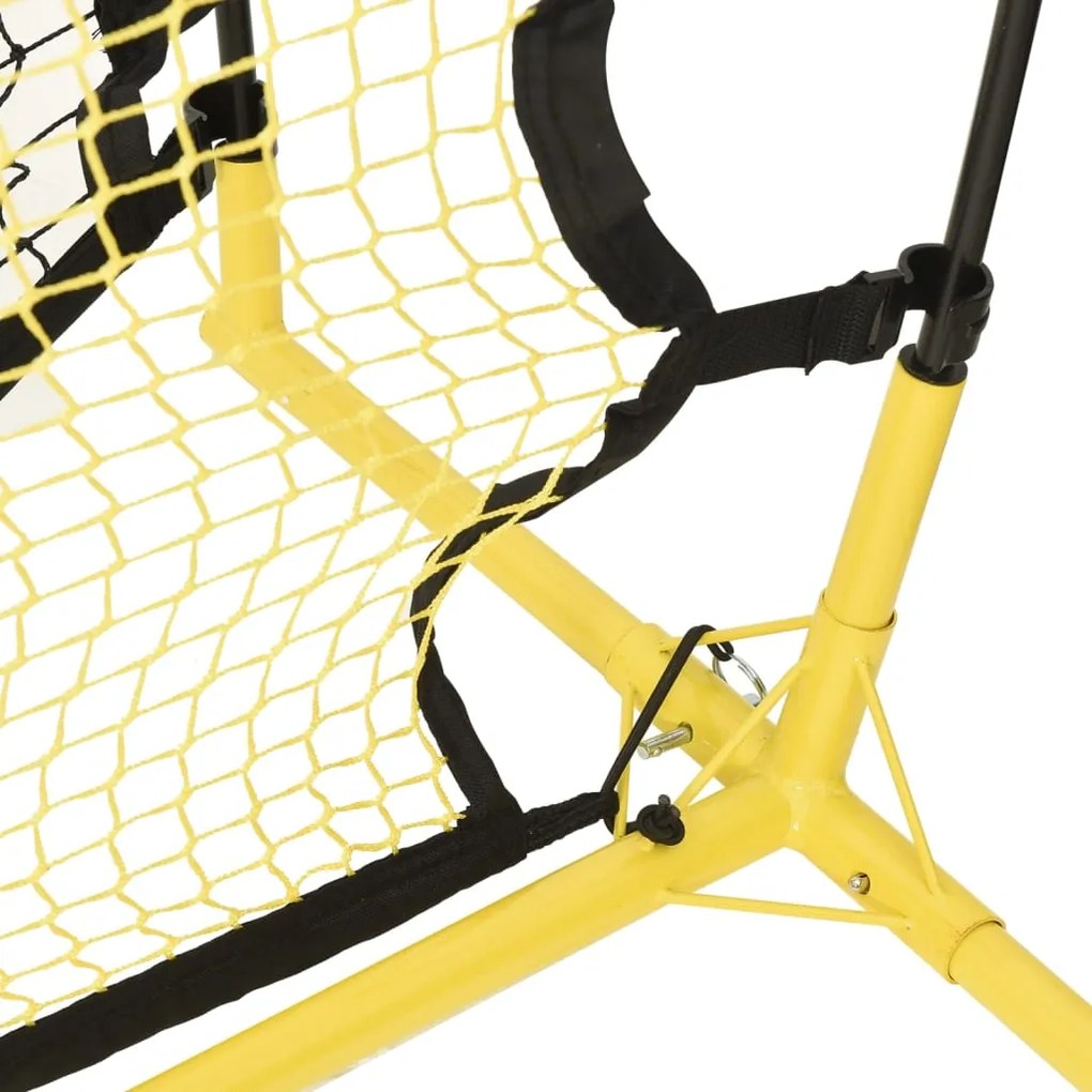 Fotbalový Rebounder Černý A Žlutý 183 X 85 X 120 Cm Polyester