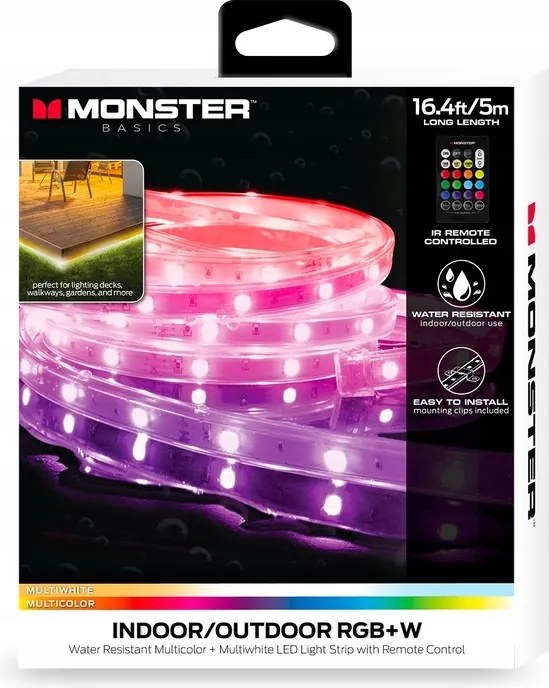 Monster Lightstrip 5 m Vodotěsný Led pásek Rgb IPX6 pro venkovní použití