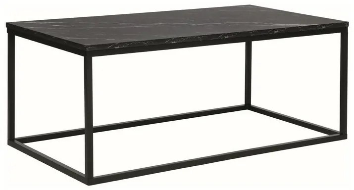 Konferenční stolek s deskou v dekoru mramor ROSSI A 110x60 černý