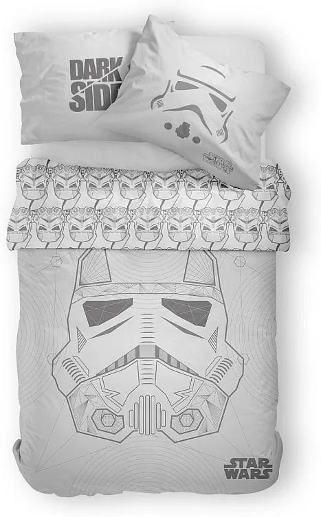 DETEXPOL Povlečení Star Wars grey Bavlna 140/200, 70/80 cm