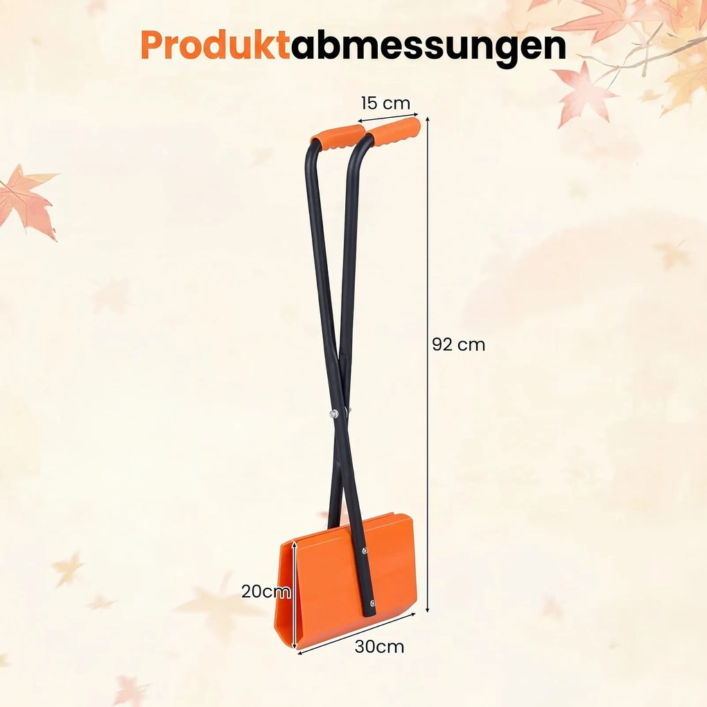 Costway Uchopovač listů s 92 cm dlouhou rukojetí. Sběrač listí se širokým