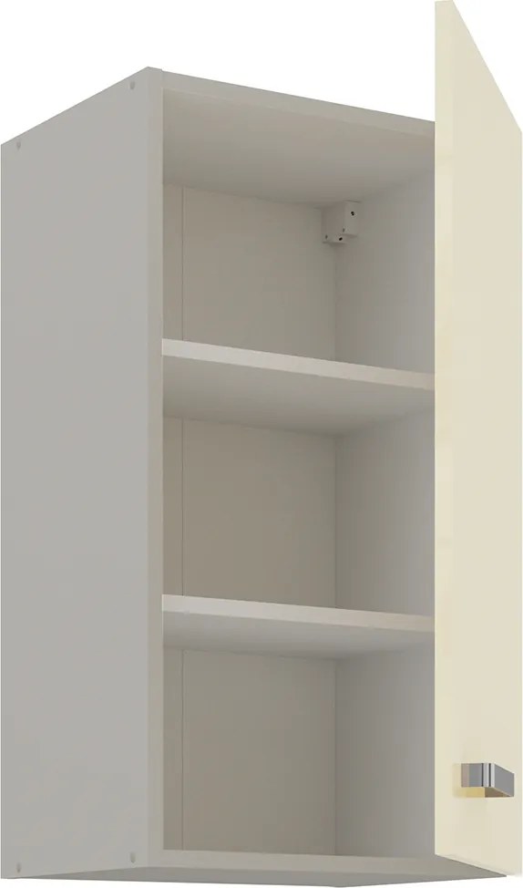 Kuchyňská linka KARMEN | 240 cm | UNI dvířka | světle šedá/krémová lesk