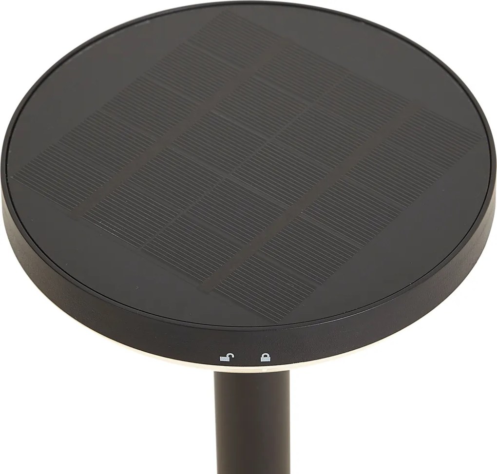 Sada 3 bodových reflektorů černá vč. LED solární IP44 - Solar